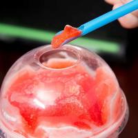 China Plastic Spoon Straws Disposable Stocked PLA Biodegradable Spoon Straw For Ice for sale
