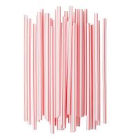 China Wholesale Red And White Striped Disposable PLA Straws For Hot And Cold Drink for sale