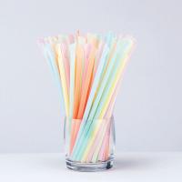 China Shave-ice Milk Shake Disposable PLA Straw With Spoon Multi-color PLA Spoon Straws Scoop Snow Cone Straws for sale