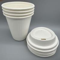 China 100% Biodegradable Cup Lids Paper Sugarcane Bagasse Pulp Or Paper Bamboo Pulp Cup With Lids for sale