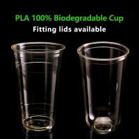 China Clear Biodegradable Plastic Cup Pla 12oz 16oz 20oz 100% Compostable PLA Cup for sale