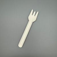 China Disposable Paper Fork For Food Sugarcane Pulp Eco-Friendly 100% Biodegradable Cutlery Set for sale
