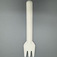 China Disposable Paper Fork For Food Sugarcane Pulp Eco-Friendly 100% Biodegradable Cutlery Set for sale
