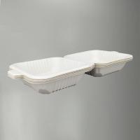 China Biodegradable food container disposable take away cornstarch clamshell food lunch box for sale