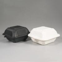 China Biodegradable food container disposable take away cornstarch clamshell food lunch box for sale