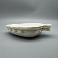 China Biodegradable Disposable Saucer Condiment Dishes Artistical Eco-Friendly Soy Sauce Dipping Bowls for sale
