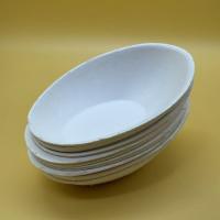 China Biodegradable Bagasse Pulp Paper Sugarcane Sauce Container Deep Pot Saucer Condiment Soy Dipping Bowls With Handle for sale