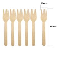 China 100% Natural Biodegradable Birch Wood Fork Disposable Wooden Utensil Natural Wood Biodegradable for sale