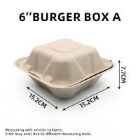 China Sugar Cane Bamboo Pulp Hamburger Box Camping Parties Lunches Food Packaging Plates Made Paper for sale