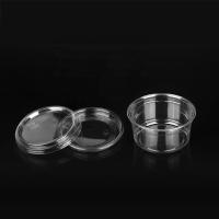 China Eco Friendly 1/2/3/4/5/6oz Sauce Container PLA Plastic Portion Cups With Lids For Foods for sale
