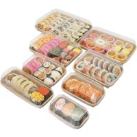 China Kraft Paper Sushi Box Manufacturers Custom Sizes  Disposable Takeout Sushi Box for sale