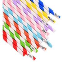 China Factory Biodegradable Colorful And Artistical Paper Straws Eco Friendly Disposable Drinking Straws for sale