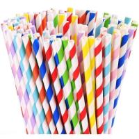 China Factory Biodegradable Colorful And Artistical Paper Straws Eco Friendly Disposable Drinking Straws for sale