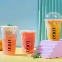 China 7oz/8oz/9oz/10oz/12oz PLA Degradable Coffee Milk Tea Cup Custom Logo PLA Cup With Lid for sale