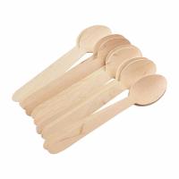China Biodegradable Disposable Wooden Cutlery Set 100% Eco Friendly Compostable Wooden Food Spoon for sale