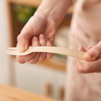 China Environmentally Friendly Wood Cutlery Disposable Wooden Fork  For Takeaway for sale