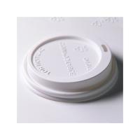 China Biodegradable CPLA Coffee Cup Lid Non Plastic Strawless Lid For Hot And Cold Drink for sale