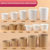 China 8oz 12oz 16oz 20oz 24oz 26oz 32ozEco Friendly Biodegradable Paper Bowls For Take away Industrials for sale