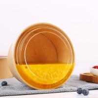 China Custom Printed Wholesale Disposable Food Packing Take Away Kraft Paper Salad Noodles Soup Bowls with Lids for sale