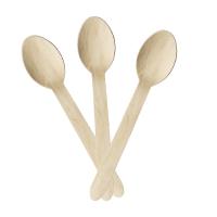 China Disposable Degradable Eco-Friendly Wooden Spoon For Take Out Food Custom Logo for sale