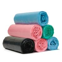 China Colored Commercial Heavy Duty Flat Seal Trash Bin Plastic Garbage Trash Bag for sale