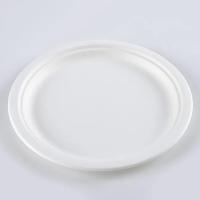 China BPA Free Compostable 9 Inch Heavy-Duty 125-Pack Disposable Round Bagasse Pulp Paper Plate for sale