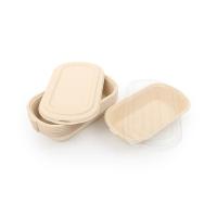 China Biodegradable Take Out Food Container Compost 850ml Bamboo Pulp Food Lunch Box With Lid for sale