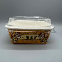 China Custom Printing Eco Friendly Disposable Takeaway Lunch Snack Container Kraft Paper Rectangular Square Box Square Bowl for sale