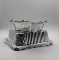 China Tin Box  Aluminum Foil Container Food Packaging Disposable Cooking Meal Take Away Tray With Lid for sale
