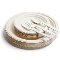 China Greaseproof Microwavable Biodegradable Food Container Disposable Bagasse Plate for sale