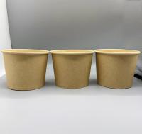 China Disposable Multi Size Soup Cup Kraft Paper Bowl Food Packing Containers with Lids for sale
