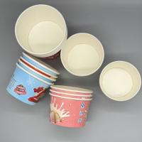 China Customer printed disposable paper ice cream cup with dome lid wholesale,frozen yogurt cup for sale