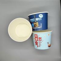 China Customer printed disposable paper ice cream cup with dome lid wholesale,frozen yogurt cup for sale
