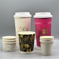 China Takeway Portable Kraft Craft Cup Hotel Restaurant Paper Coffee Cups Double Wall With Lids for sale