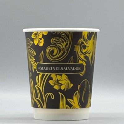 China Takeway Portable Kraft Craft Cup Hotel Restaurant Paper Coffee Cups Double Wall With Lids for sale