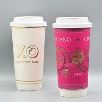 China Custom Takeway Portable Kraft Craft Cup Hotel Restaurant Paper Coffee Cups Double Wall With Lids for sale