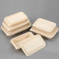 China GZ Bio Disposable Cornstarch Lunch Box Restaurant Takeout Plastic Food Container for sale