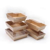 China Kingwin Disposable Recycle Food Grade Container Packaging Brown Paper Fast Food Take Away Takeaway Kraft Paper Food Lunch Box for sale