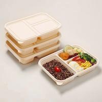 China Corn Tableware Eco-Friendly And Biodegradable Corn Starch Lunch Box For Takeaway for sale