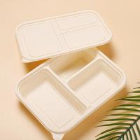 China Corn Tableware Eco-Friendly And Biodegradable Corn Starch Lunch Box For Takeaway for sale