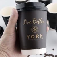China Customized Biodegradable Disposable Coffee Paper Cup Single Double Ripple Wall Paper Coffee Cups With Lids for sale