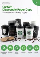 China Customized Biodegradable Disposable Coffee Paper Cup Single Double Ripple Wall Paper Coffee Cups With Lids for sale