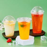 China Eco Friendly Disposable Plastic Cup Compostable Biodegradable Clear PLA PET PP Plastic Cup With Lid for sale