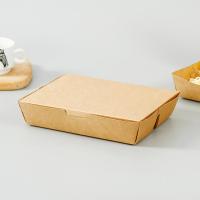 China Eco-Friendly Biodegradable Disposable Kraft Paper Bento Lunch Box Multi-Lattice Paper Packaging Box for sale