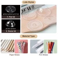 China Custom Printed Bio 100% Compostable PLA Transparent Cup Disposable Smoothie Beverage Ice Coffee Cold Drink To Go Plastic Cup for sale