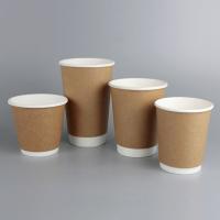 China Eco Friendly Custom Logo Printing Double Wall Paper Compostable Cups For Hot Drink Coffee Tea for sale