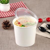 China Eco Friendly Recyclable Custom Logo Takeout Round Kraft Paper Salad Noodle Pasta Risotto Lunch Cup Bowl With Lid for sale