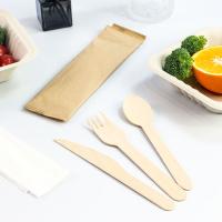 China Eco Disposable Wooden Cutlery Set Disposable Spoons Wooden Spoons And Forks for sale