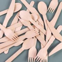 China Eco Disposable Wooden Cutlery Set Disposable Spoons Wooden Spoons And Forks for sale