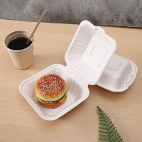 China Biodegradable Compostable Sugarcane Bagasse Pulp Sugar Cane Disposable Tableware Lunch Meal Box Takeaway Food Container for sale